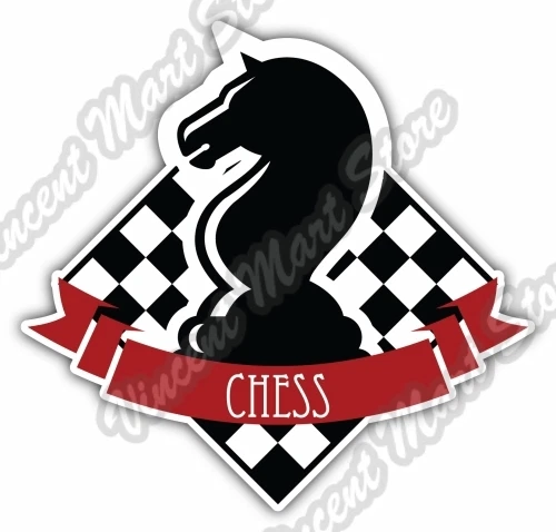 DOPASTICKER Chess Club Board Game Chessboard Knight Car Sticker Decal ...