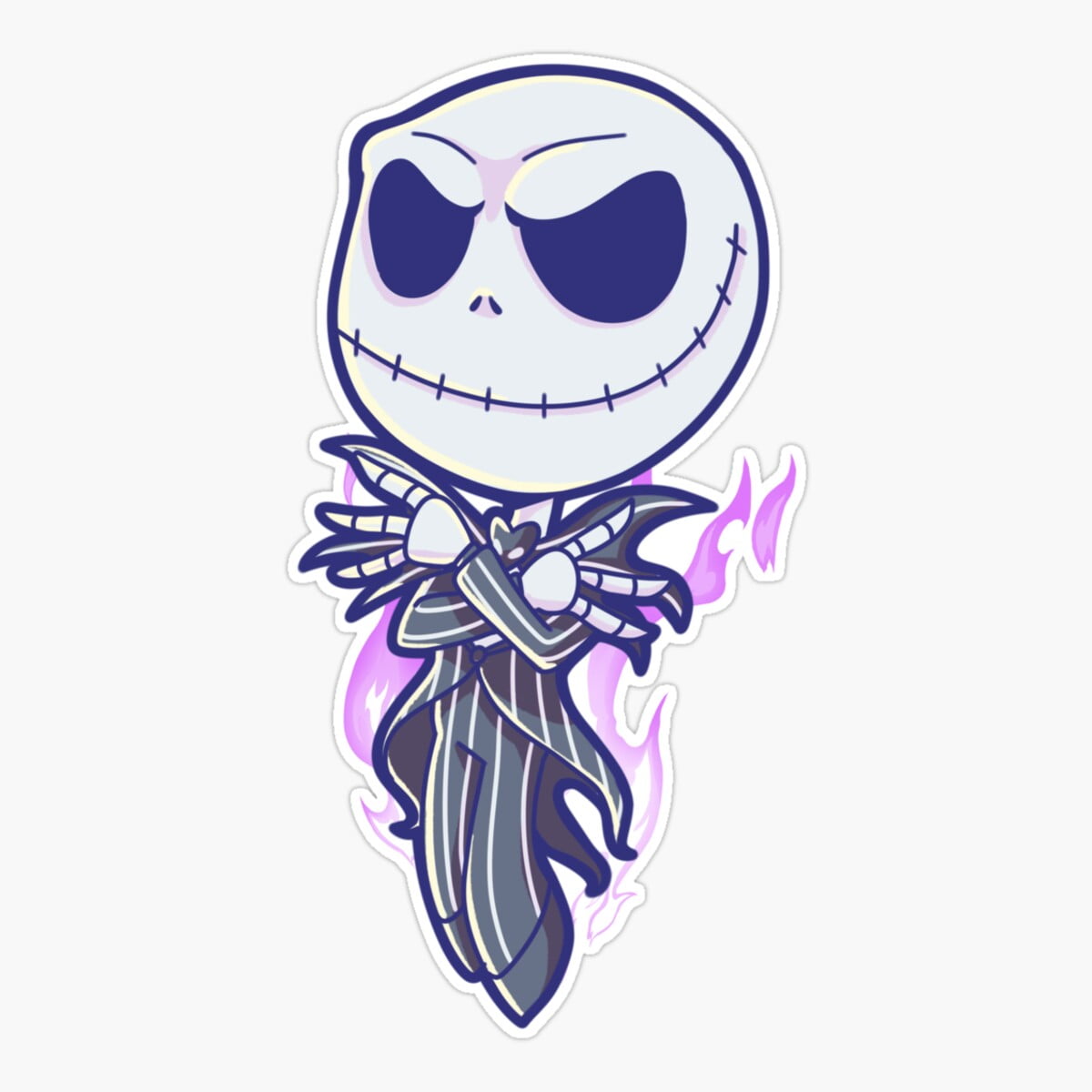 DOPASTICKER Chibi Skull - The Nightmare Beore Noel Sticker, Phone ...