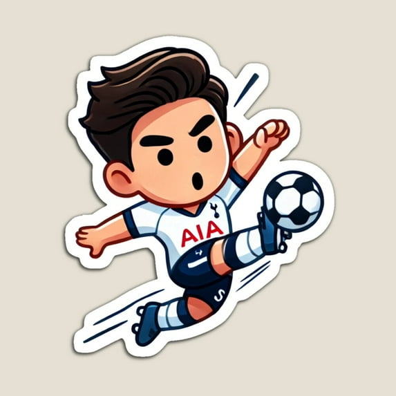 DOPASTICKER Chibi Son Heung Min Soccer Player Kick Action Sticker Hot ...