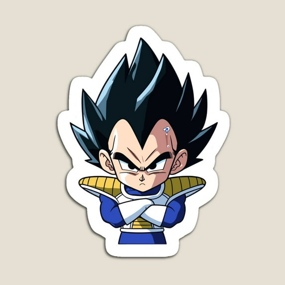 DOPASTICKER Chibi Vegeta - Mad Face Sticker Decorative Laptop, Phone ...