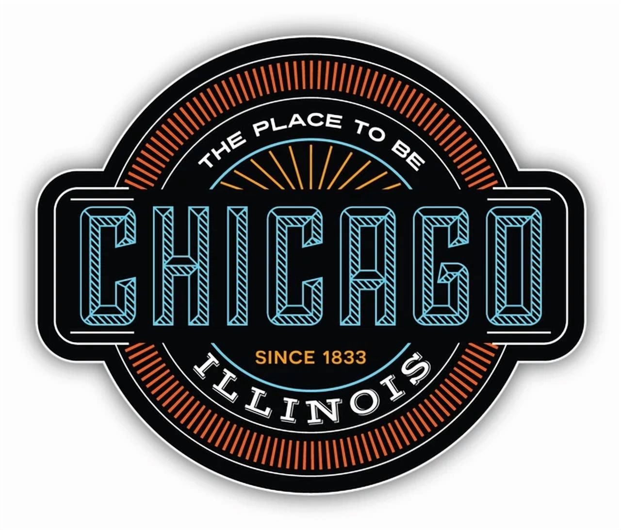 DOPASTICKER Chicago City Illinois Usa State Sticker Decal Phone Decal ...
