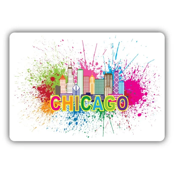DOPASTICKER Chicago City Skyline Blot Usa Car Bumper Sticker Gift You ...