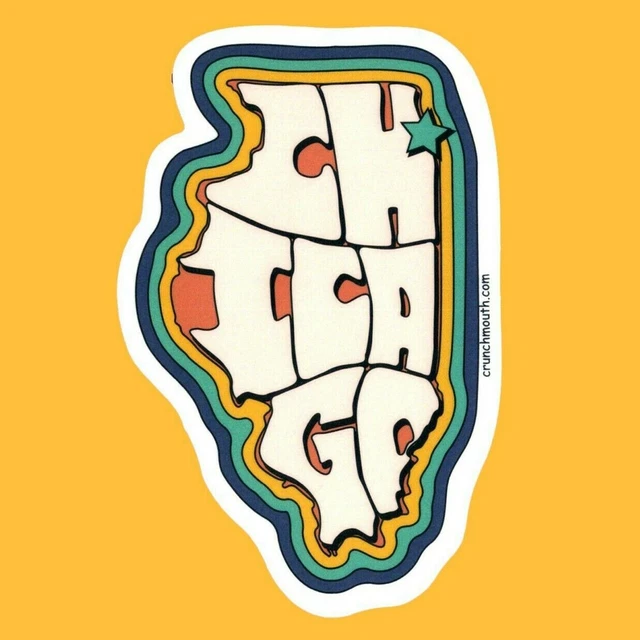 DOPASTICKER Chicago Illinois Il Car Truck Sticker Skateboard Travel ...