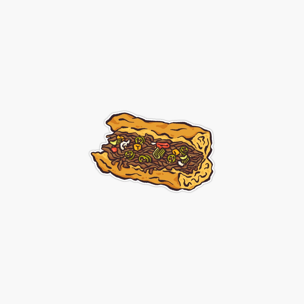 DOPASTICKER Chicago Italian Beef Sticker, Phone Sticker Car Stickers ...