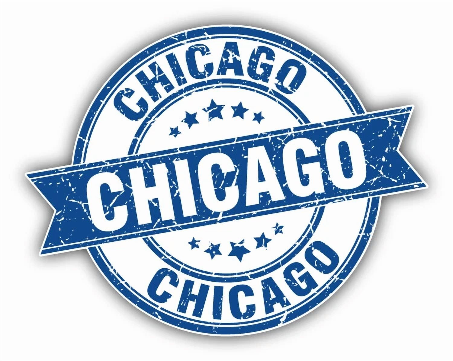 DOPASTICKER Chicago Rubber Travel Car Bumper Sticker Decal Gift You ...