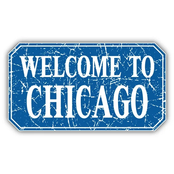 DOPASTICKER Chicago Travel Welcome Car Bumper Sticker Decal Gift You ...