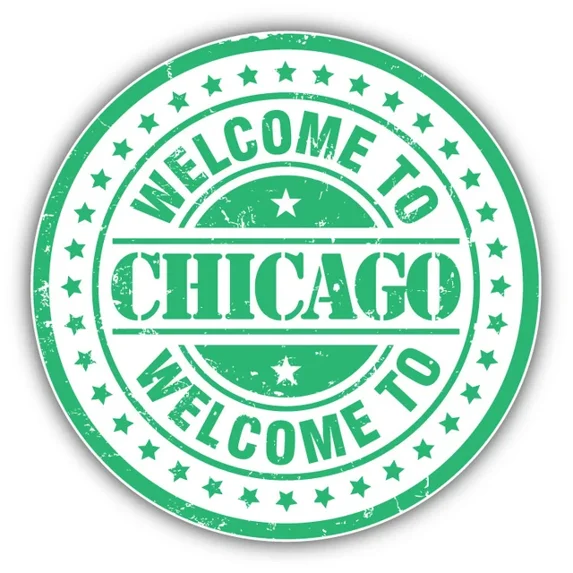 DOPASTICKER Chicago Travel Welcome Sticker Decal Phone Decal Water ...