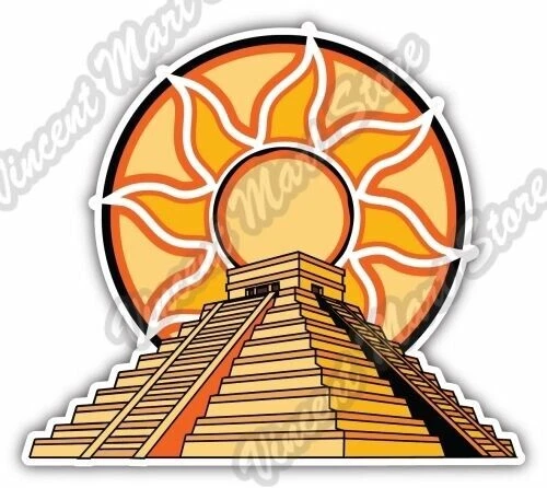 DOPASTICKER Chichen Itza Temple Maya Mayan Mexico Aztec Car Sticker ...