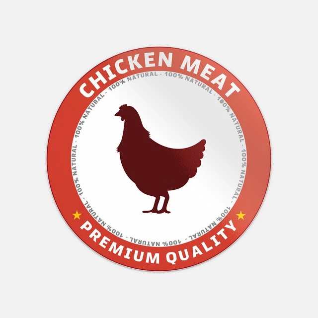 DOPASTICKER Chicken Meat Food Quality Sticker Phone Decal Water Bottle ...