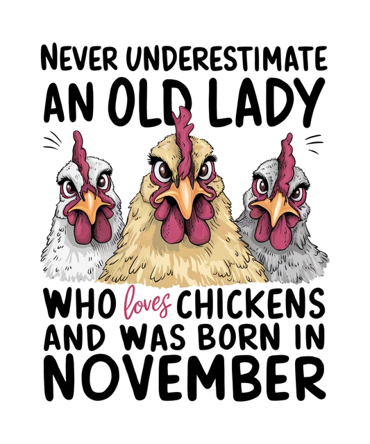 DOPASTICKER Chicken Sticker An Old Lady That Loves Chickens November ...