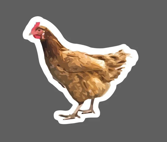 DOPASTICKER Chicken Sticker Farm Realistic Animal Farm Country Eggs ...