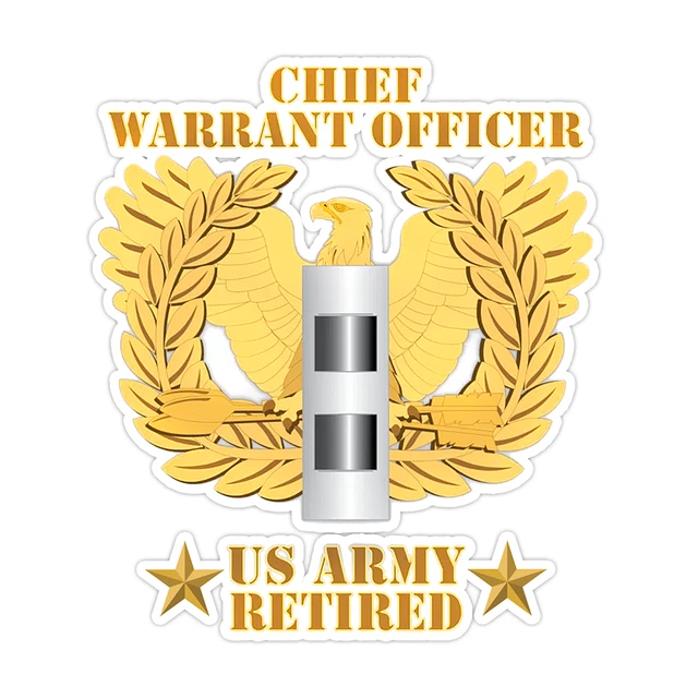 DOPASTICKER Chief Warrant Officer Us Army Retired Sticker Military Decal Phone Decal Water ...