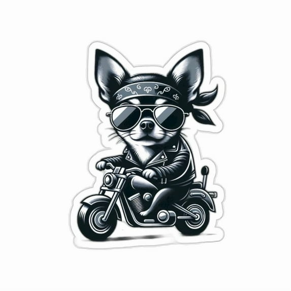 DOPASTICKER Chihuahua Bik.Er Logo Artwork, Phone Sticker, Latop Sticker ...