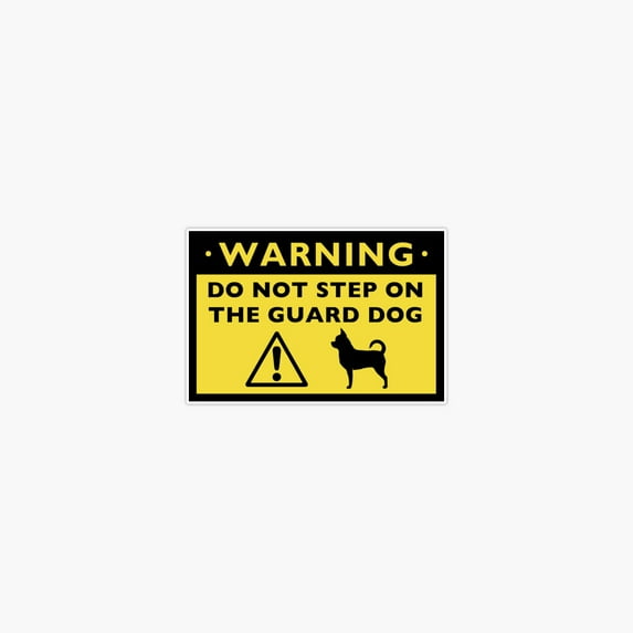 DOPASTICKER Chihuahua Guard Dog Warning Sticker Phone Sticker, Latop ...