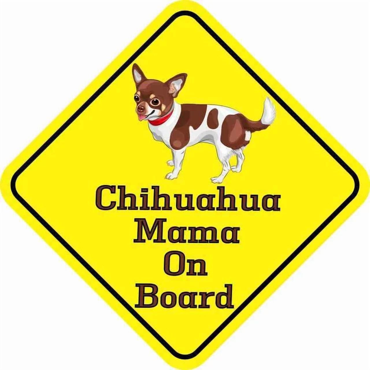 DOPASTICKER Chihuahua Mama On Board Sticker Phone Sticker, Latop ...