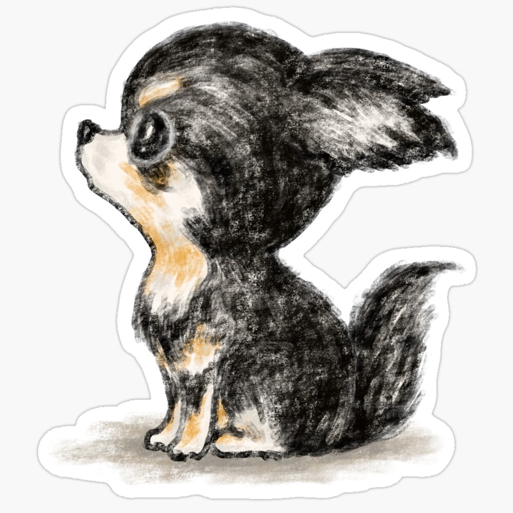 DOPASTICKER Chihuahua Sitting On The Ground Gift You - Phone Stickers ...