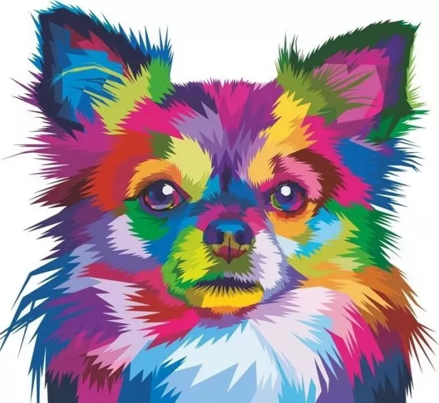 DOPASTICKER Chihuahua Sticker Dog Pop Art Colorful Beautiful Pet Puppy ...