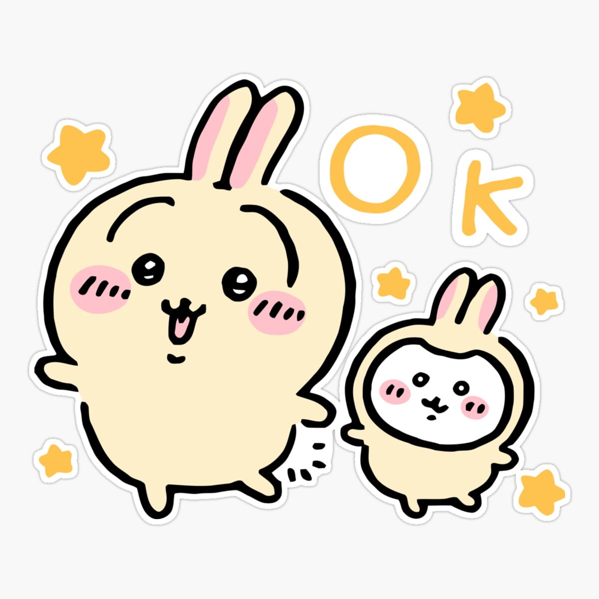 DOPASTICKER Chiikawa, Yellow 2 Sticker, Phone Sticker Car Stickers ...