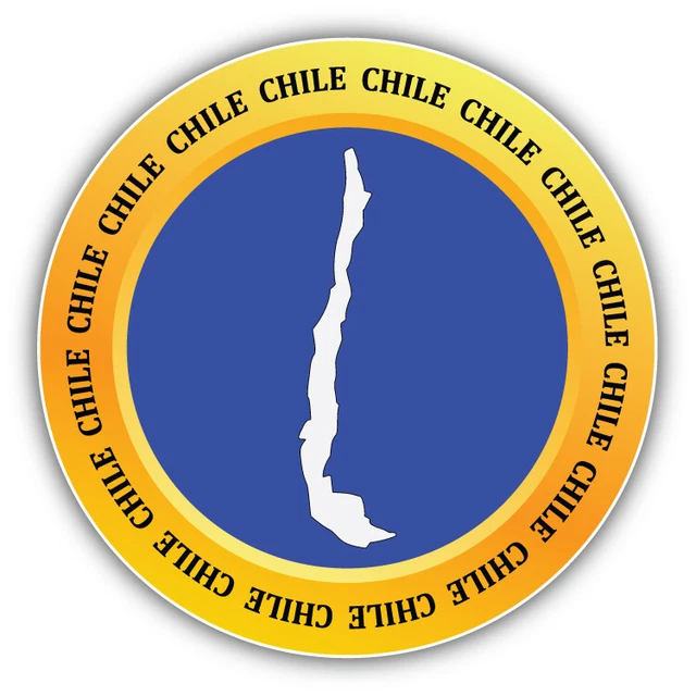 DOPASTICKER Chile Map Label Sticker Decal Phone Decal Water Bottle ...