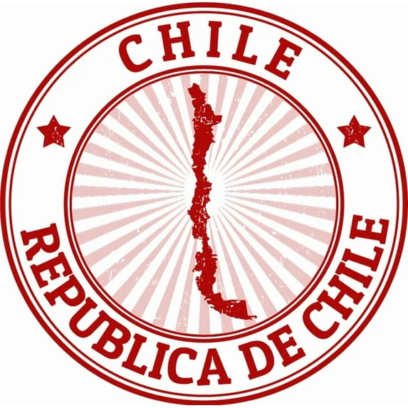 DOPASTICKER Chile Round Sticker Decal Phone Decal Water Bottle Stickers ...