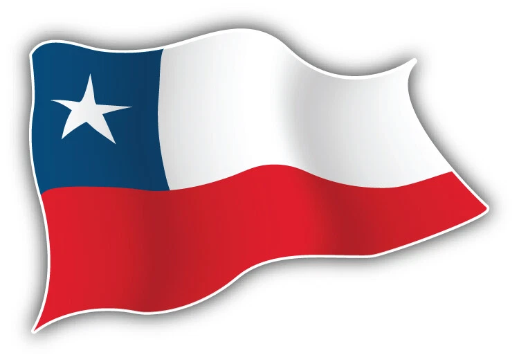 DOPASTICKER Chile Waving Flag Car Bumper Sticker Decal Gift You ...