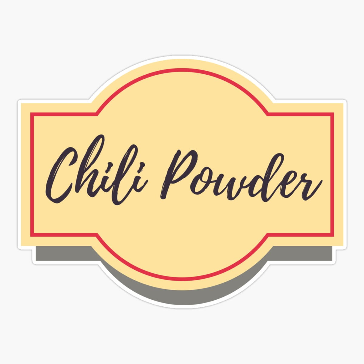 DOPASTICKER Chili Powder, Kitchen Label Sticker, Phone Sticker Car ...