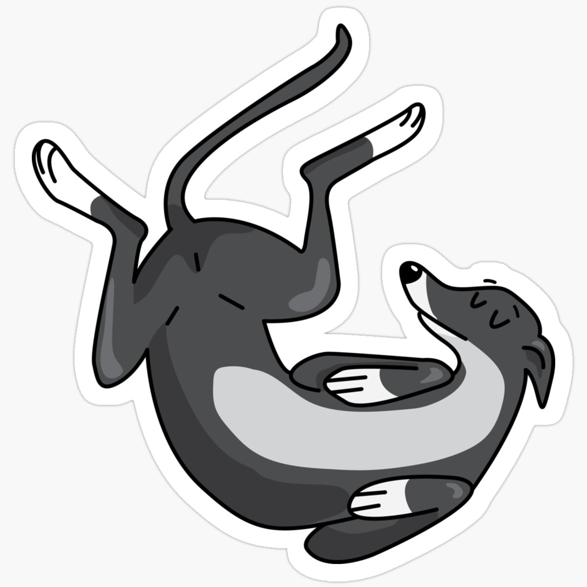 DOPASTICKER Chill Greyhound Sticker, Waterproof Sticker For Pet Lovers ...