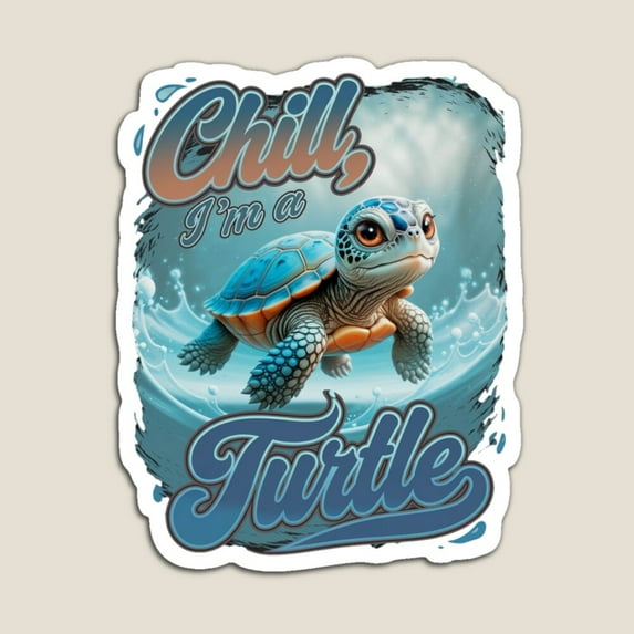 DOPASTICKER Chill Im A Turtle - Turtley Awesome - Shell Yeah - Funky ...