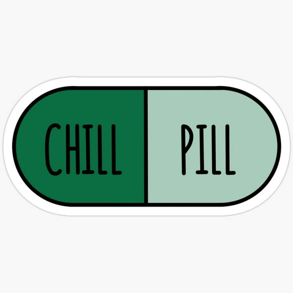DOPASTICKER Chill Pill Dark Green Perfect Gift Everyone Phone Decal ...