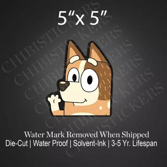 DOPASTICKER Chilli Heller Bluey Cute Dog Cute Kid Sticker Car, Phone ...