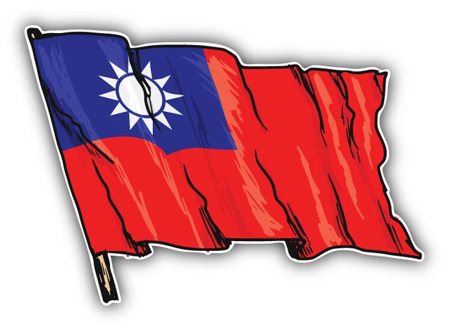 DOPASTICKER China Waving Flag Sketch Sticker Decal Phone Decal Water ...