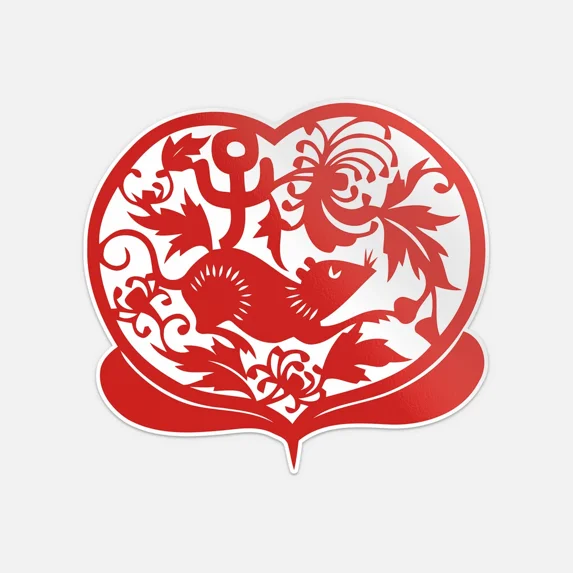 DOPASTICKER Chinese Zodiac Rat Sign Sticker, Best Birthday Gifts Phone ...