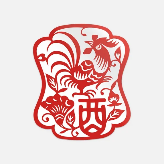 DOPASTICKER Chinese Zodiac Rooster Sign Sticker Decal Phone Decal Water ...