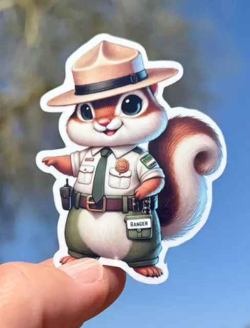 DOPASTICKER Chipmunk Park Ranger Sticker, Decal, National Park, Animal ...