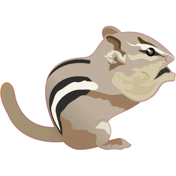 DOPASTICKER Chipmunk Sticker Wildlife Animal Car Truck Vechicle Sticker ...