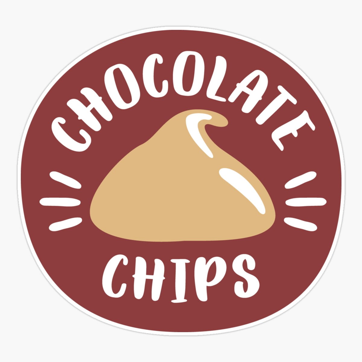 DOPASTICKER Chocolate Chips Label Sticker, Phone Sticker Car Sticker ...