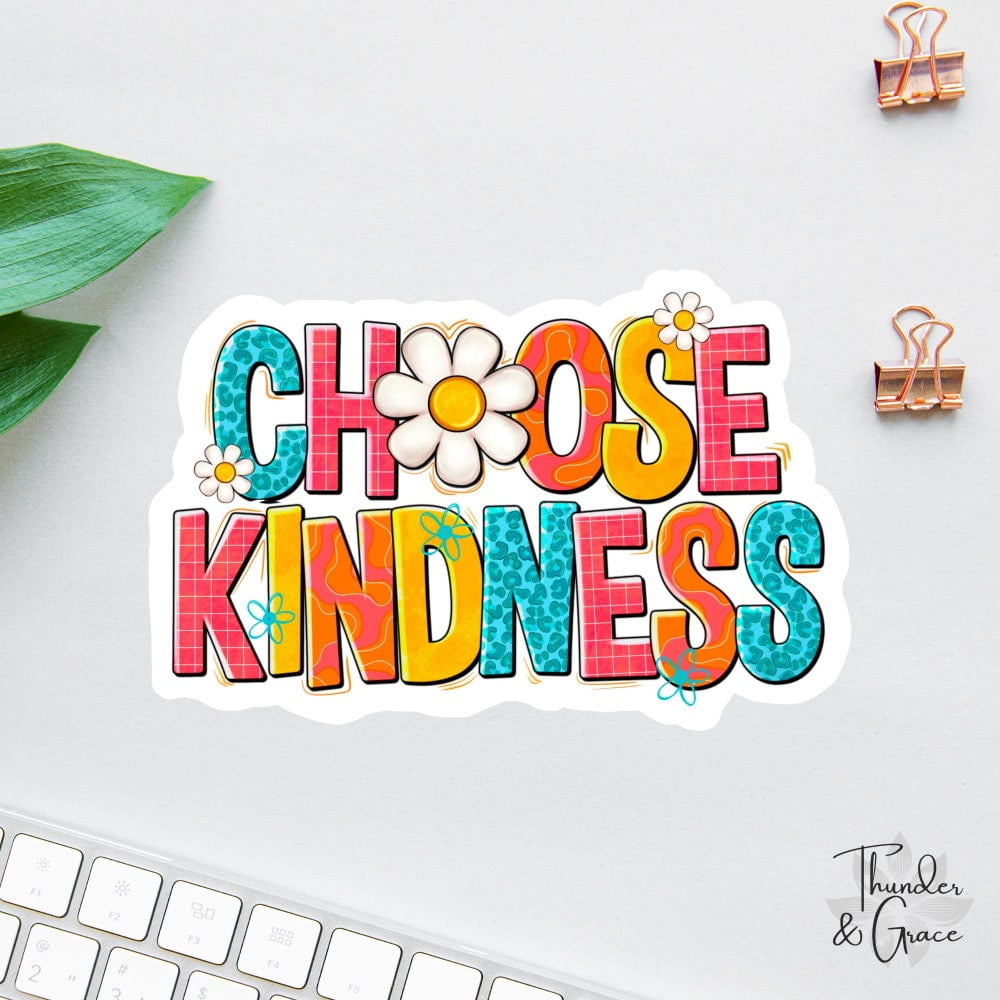DOPASTICKER Choose Kindness Sticker, Affirmation Stickers, Laptop ...