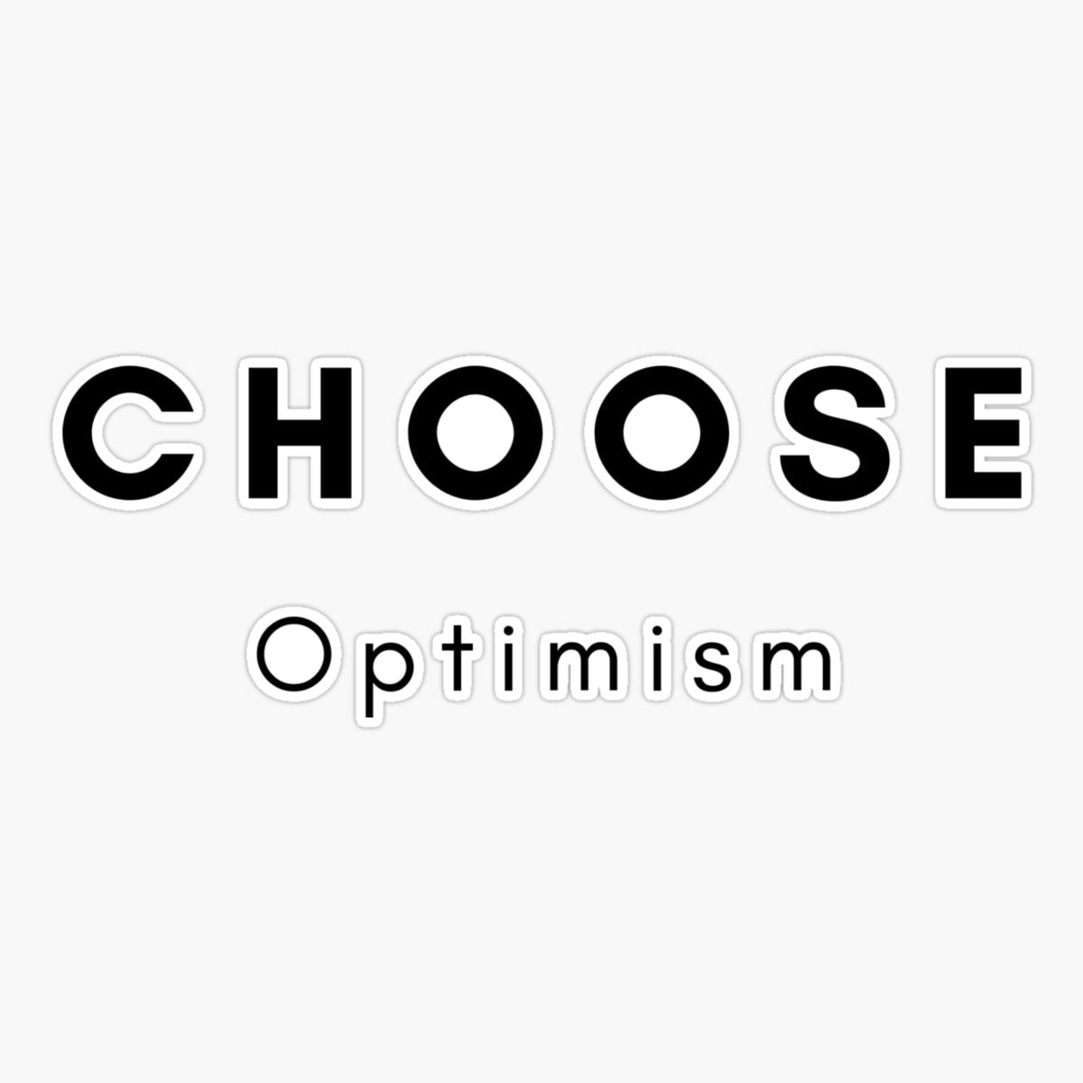 DOPASTICKER Choose Optimism Sticker, Phone Sticker Car Stickers ...