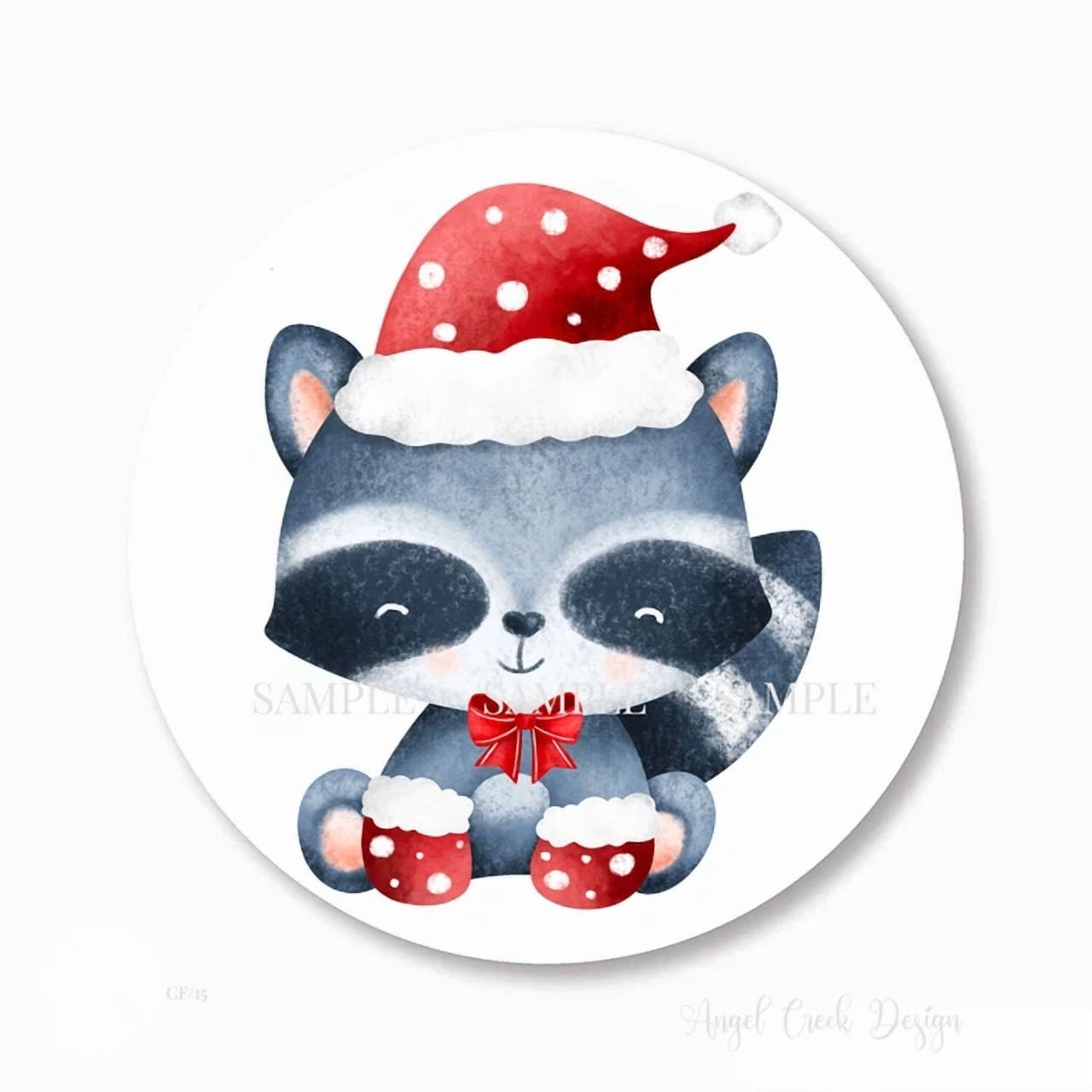 DOPASTICKER Chri.Stm.As Animal Scrapbook Stickers Round Round Phone ...