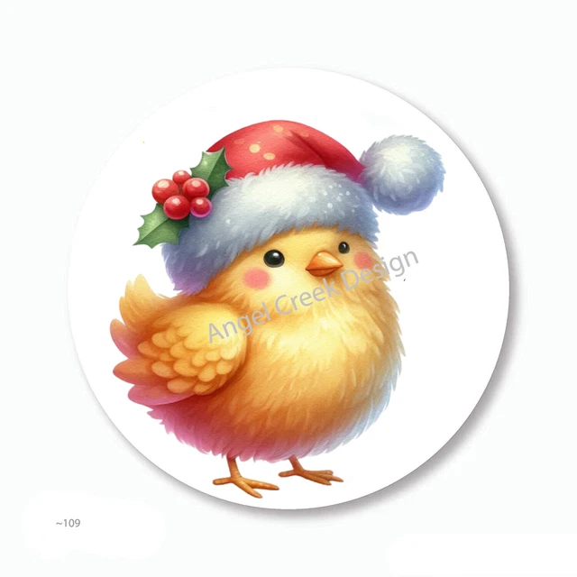 DOPASTICKER Chri.Stm.As Chick Stickers Holiday Scrapbook Stickers Phone ...