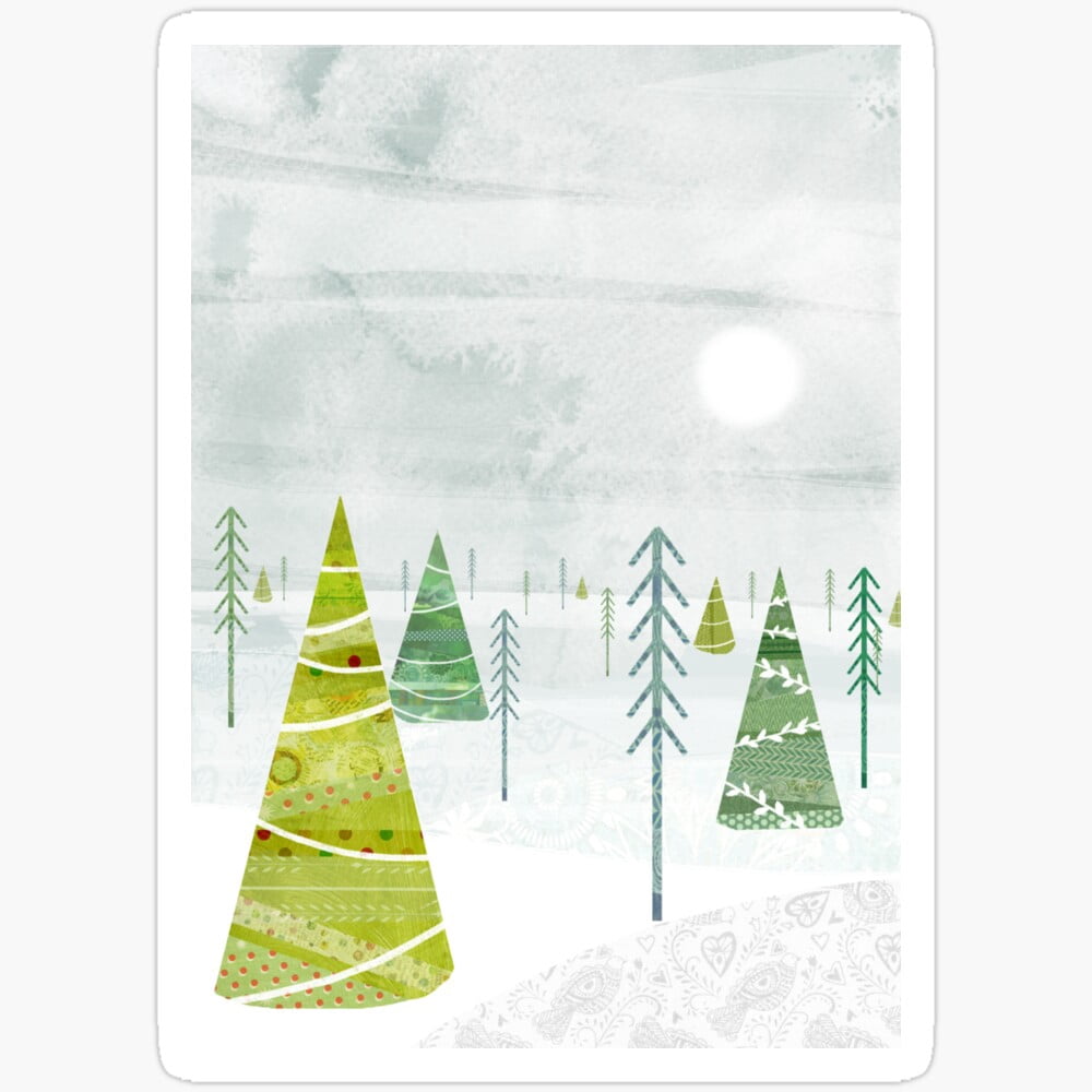 DOPASTICKER Chri.Stm.As Forest Sticker Phone Decal Water Bottle ...