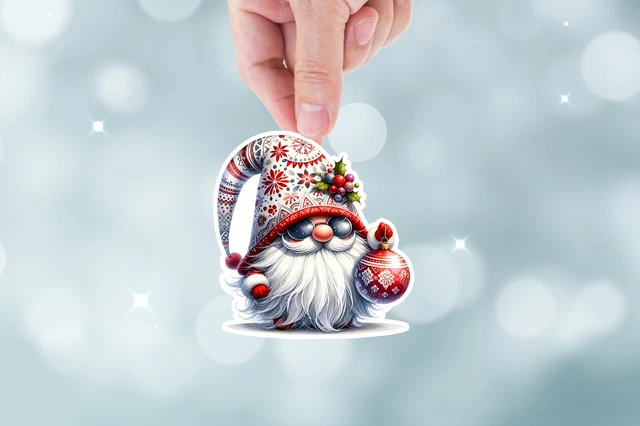 DOPASTICKER Chri.Stm.As Gnome Sticker Waterproof Sticker Laptop Water ...