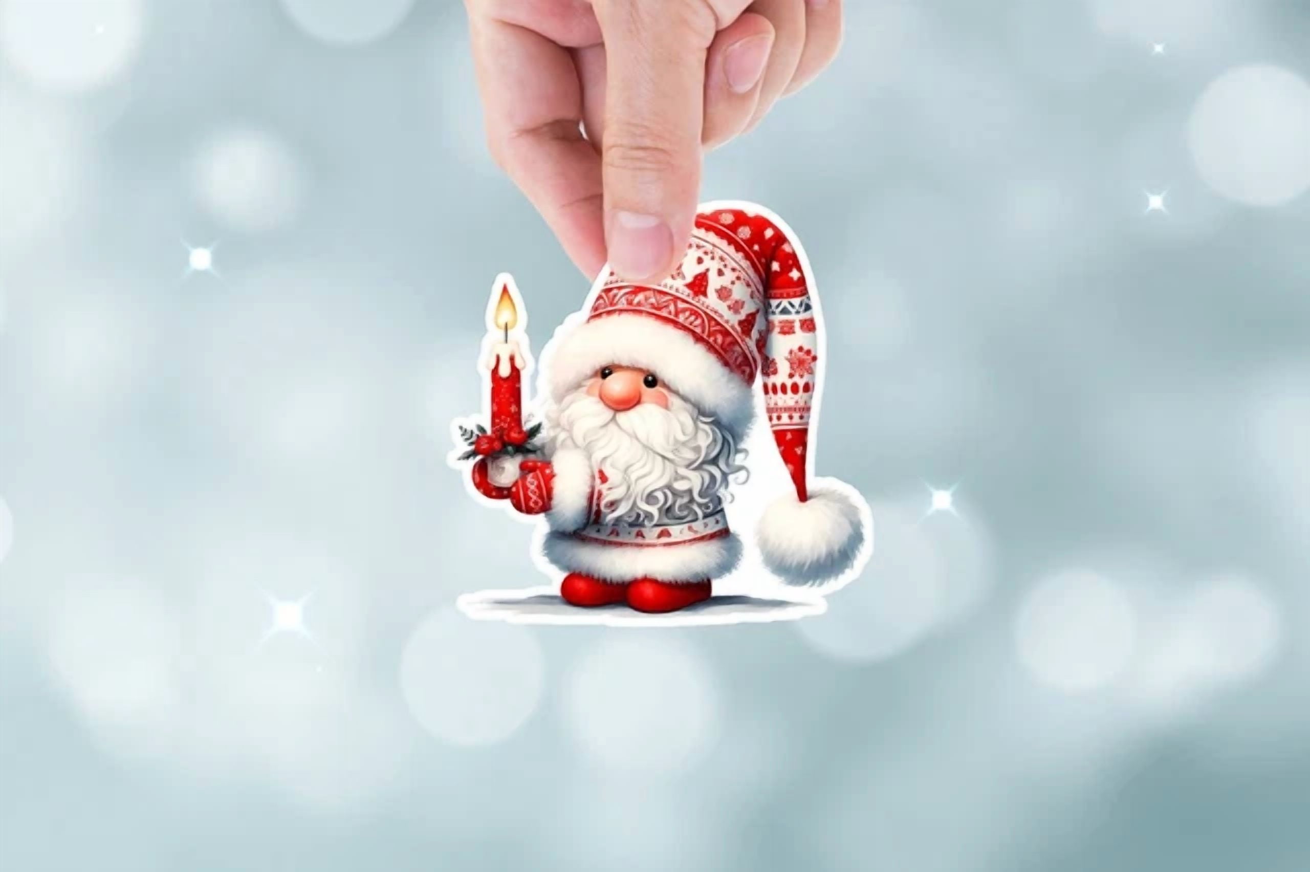 DOPASTICKER Chri.Stm.As Gnome Sticker Waterproof Sticker Laptop Water ...