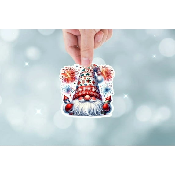 DOPASTICKER Chri.Stm.As Gnome Sticker Waterproof Sticker Laptop Water ...