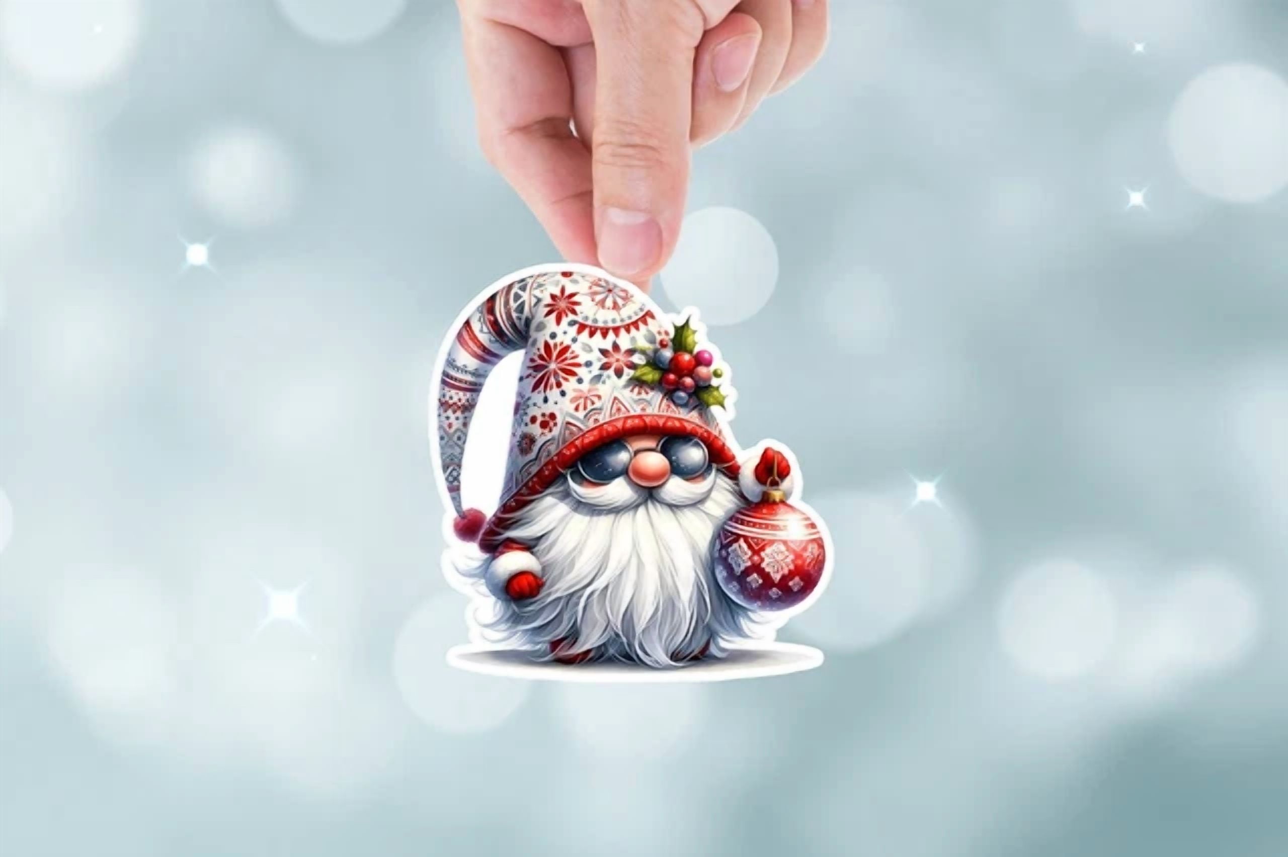 DOPASTICKER Chri.Stm.As Gnome Sticker Waterproof Sticker Laptop Water ...