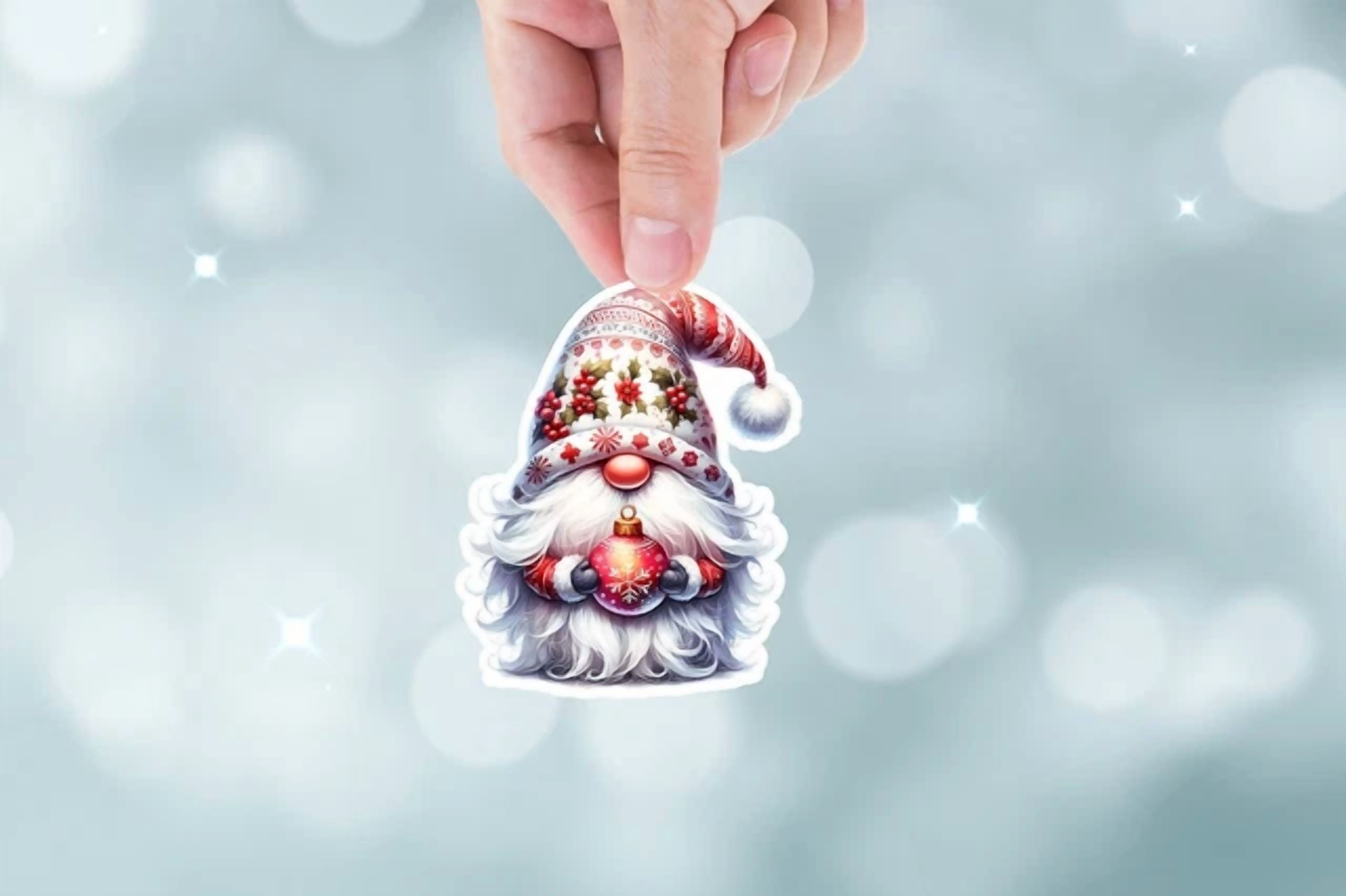 DOPASTICKER Chri.Stm.As Gnome Sticker Waterproof Sticker Laptop Water ...