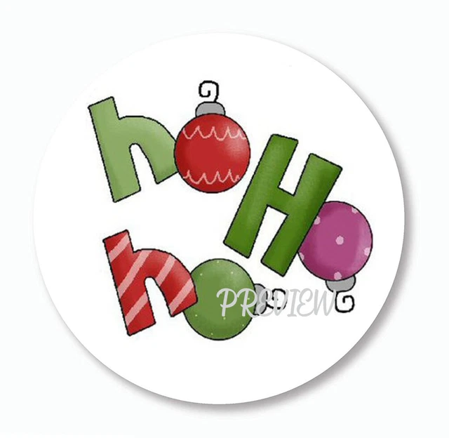 DOPASTICKER Chri.Stm.As Round Hohoho Stickers Scrapbook Stickers Phone ...