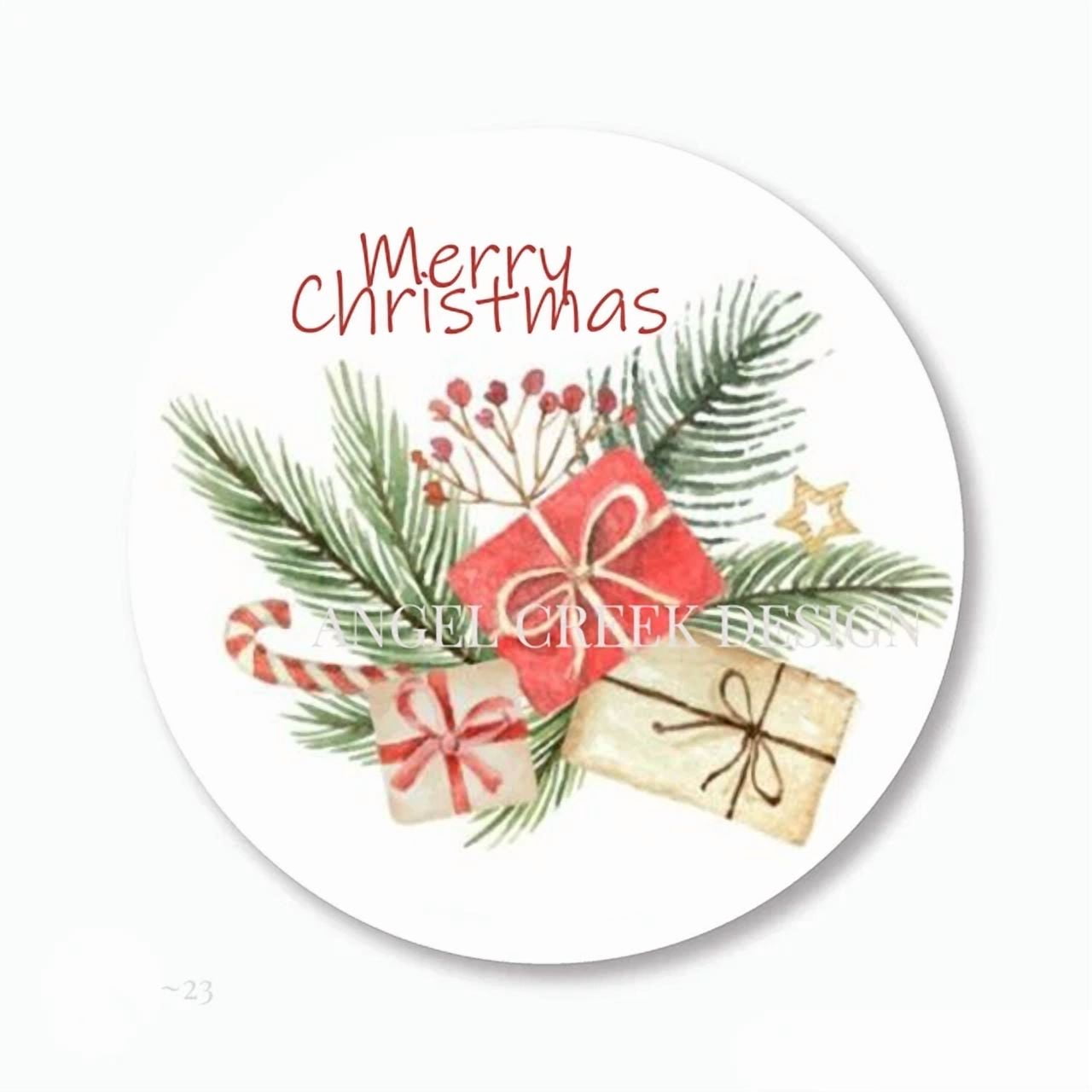 DOPASTICKER Chri.Stm.As Stickers Pine Bough Merry Chri.Stm.As Scrapbook ...