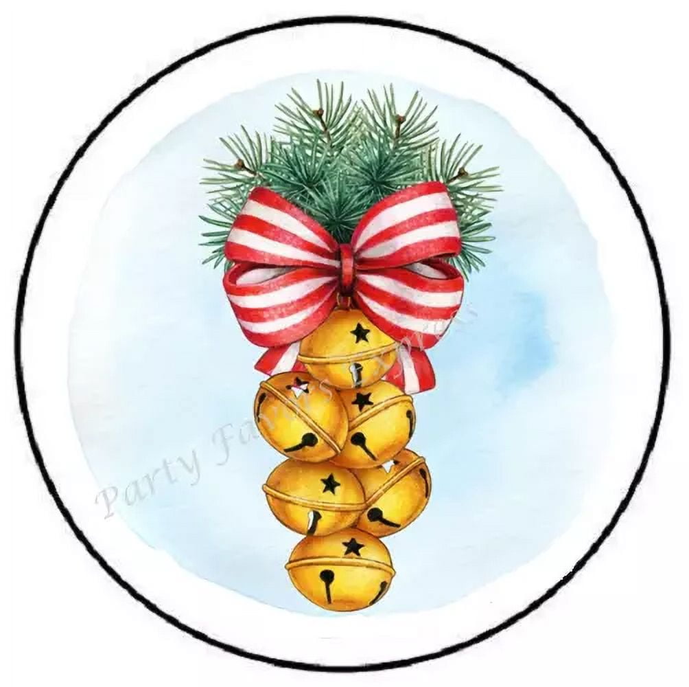 DOPASTICKER Chris.Tmas Jingle Bells Stickers Favors Gift You - Decorate Laptops, Water Bottles ...