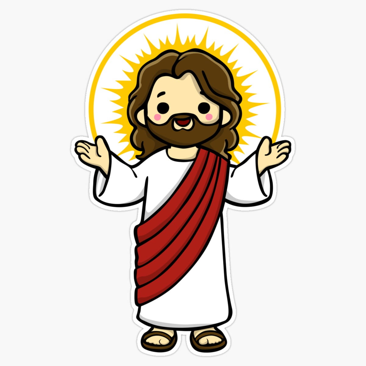 DOPASTICKER Christ Our Chibi Savior Sticker, Phone Sticker Car Sticker ...